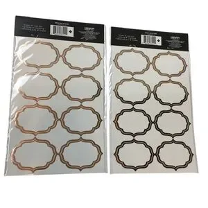 Target | Design | Jar Labels Copper Rose Gold Edge Organizing Labeling ...